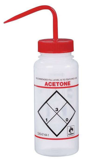 Cole-Parmer Essentials, Safety Wash Bottle, LDPE, Acetone, 500mL (16oz ...