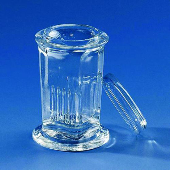 Staining troughs, Coplin, Soda-lime glass-With lid-For 10 slides à 76 x ...