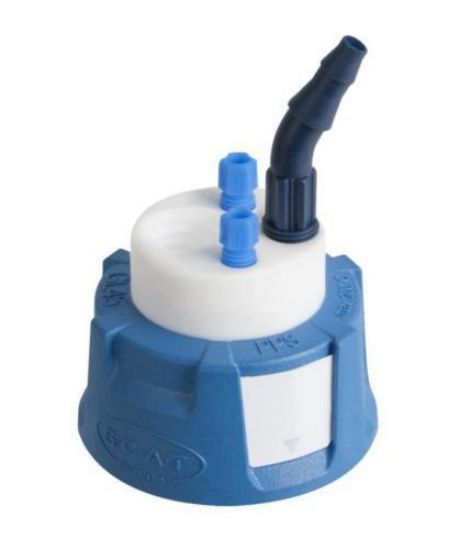 SCAT Europe Safety Waste Cap V2.0, GL45, 2x PFA Fitting 2.3/3.2 mm OD, 2x PFA Blind Plug, 1x 6.4 ...