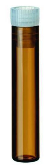 LLG Labware Shell Vials N 8, 1 ml, Amber with PE Lamella Plug, 40 x 8.2 ...