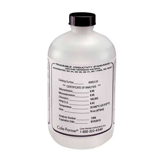 Cole-Parmer Oakton 200,000 µS Conductivity and TDS Standard, 500 mL ...