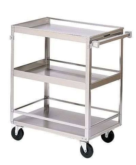 Lakeside Carts 526 General Purpose SS Cart with Guard Rails, 27×18 in ...