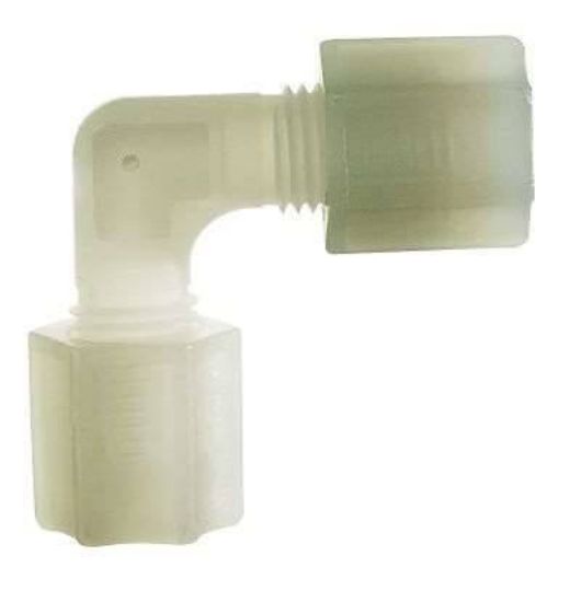 Masterflex PVDF Union Elbow Fitting 1/4 Inch Dimensions B 1 1/8 Inch ...