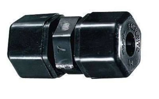 Masterflex Straight Union Compression Fitting Black Polypropylene 3/8 ...