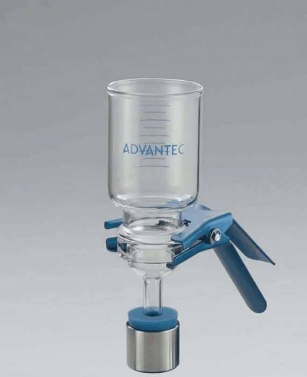 Advantec Glass Filter Holder, 47 mm, Borosilicate, Silicone Stopper, Anodized Clamp | John ...