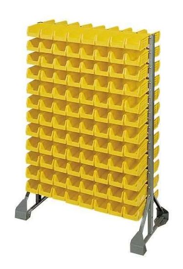 Akro-Mils Free-Standing Rack, Double-Sided Access, Heavy-Duty Steel ...