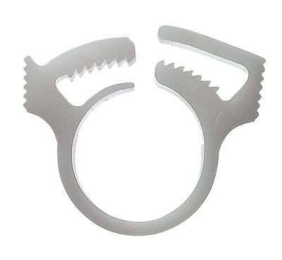 VWR Acetal Copolymer Hose Clamps White 0.859" ID x 0.989" ID, 100/PK ...