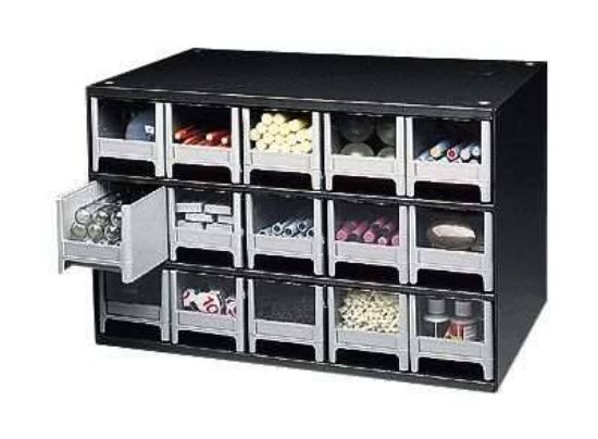 Akro-Mils Storage Cabinet 15-Drawer, 17" x 11" x 11" | John Morris Group