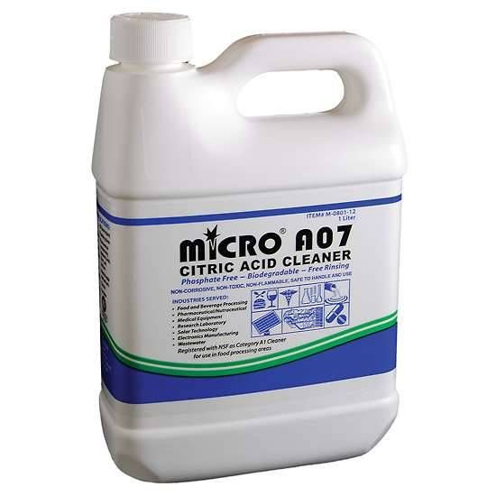 International Products Corporation Micro A07 Citric Acid Cleaner, 1L, Free Rinsing, Phosphate ...