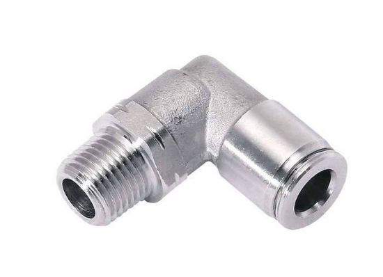 Cole-Parmer Push-to-Connect Threaded Elbow Adapter 316 Stainless Steel ...