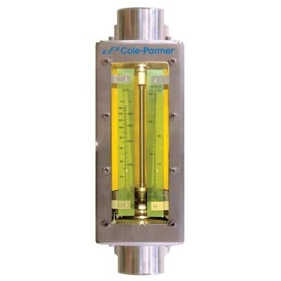 VWR Cole-Parmer SS Shielded Direct Reading Flowmeter, 14 GPM, Tube Size ...