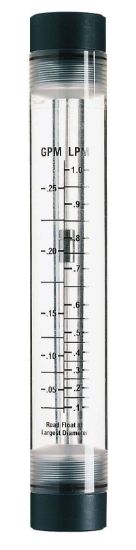 VWR Cole-Parmer Acrylic In-Line Flowmeter for Water, 2 GPM, 3/8" NPTF ...