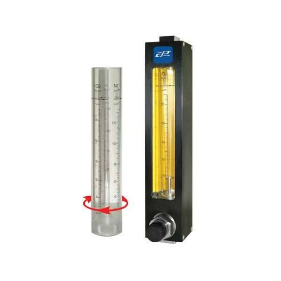 VWR Cole-Parmer Multigas In-Line Flowmeter with Valve, SS, 28 SCFM O₂ ...