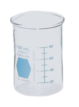 DWK Life Sciences (Kimble) Griffin Beaker, Blue Coded, 250 mL, Kimax KG ...