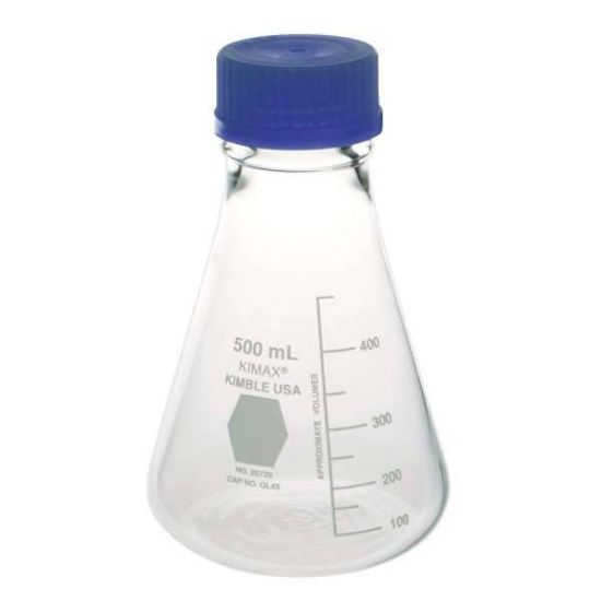 DWK Life Sciences (Kimble) KimCote Erlenmeyer Flask with Screw Caps ...