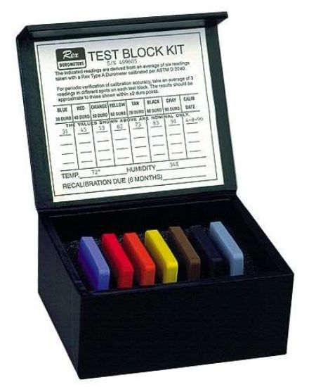 Rex Gauge Test Block Kit for Type A Durometers; 7 Blocks 30-90 | John ...