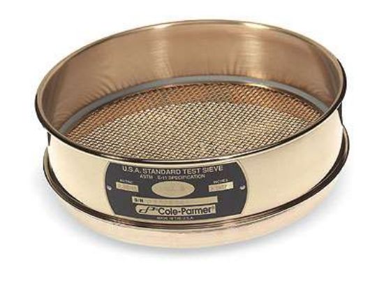 Cole-Parmer Sieve No. 14 Full-Height 8" Brass/Brass NIST-Traceable ...