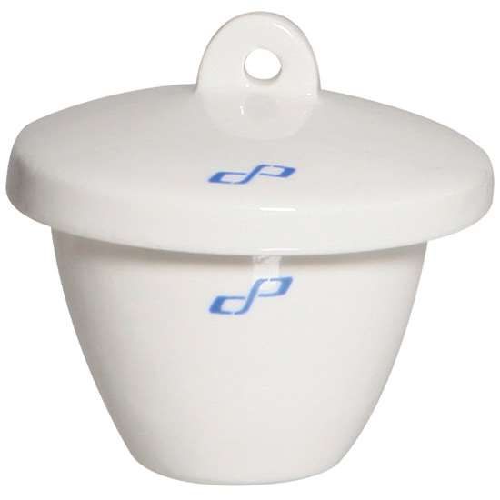 Cole-Parmer Tall-Form Crucible with Cover, Porcelain, 40 ML, 6 Pack ...