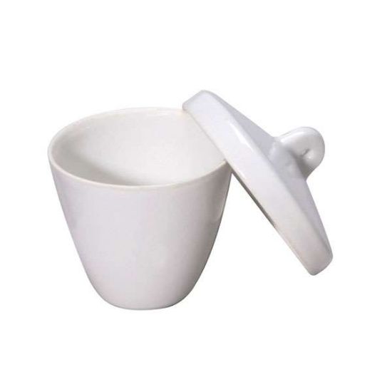 Cole-Parmer Low-Form Crucible with Cover, Porcelain, 25 ML ...