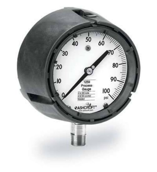 Ashcroft Industrial Process Gauge 4.5 0 to 60 PSI 1/2LM SS | John ...