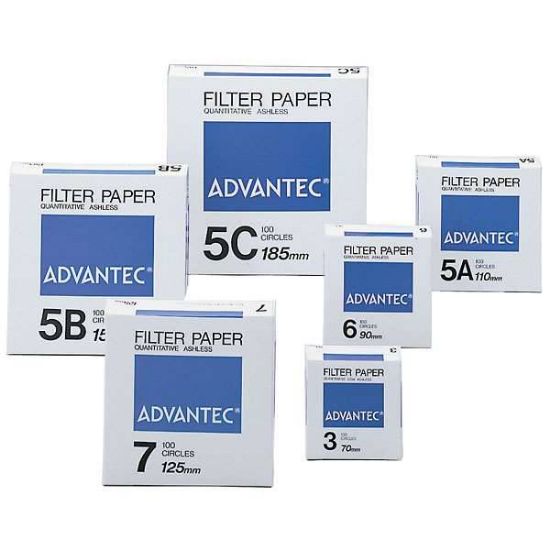 Advantec Grade 5B Ashless Quantitative Filter Paper, 15 cm Dia, 100 ...