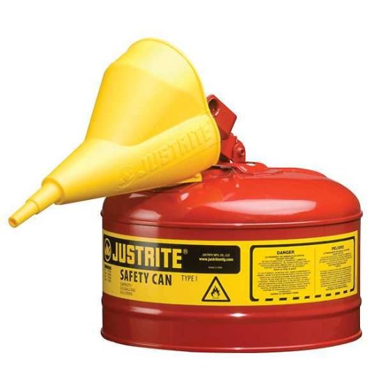 Justrite 7150100 Safety Can for Flammables – Type I, 5 Gallon | John ...