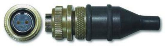 Model:FV - 2-socket MS3106 connector with environmental boot (meets MIL ...