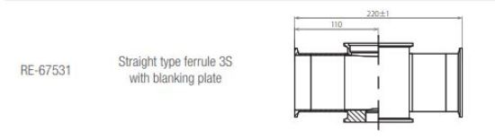 Atago Straight Type Ferrule 3S with Blanking Plate (3 Inch Fitting ...