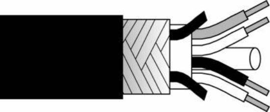 PCB 4-Conductor Vented Shielded Black Polyurethane Cable, Price per ...