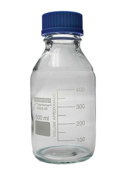 Cole-Parmer Elements Plus Class A Glass Media Bottles 500 mL Pack of 10 | John Morris Group