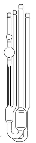 Ubbelohde viscometer (DIN), Calibrated for automatic measurements, with ...