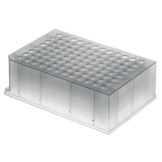 Cole-Parmer Deep Well Plate, 1.2 mL, Raised Rim, PP, Round Bottom; 32 ...