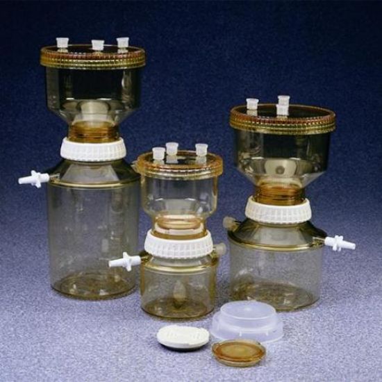 Filter holders with filtrate bottle,diam. 83 mm cap.of upper part : 250 ...