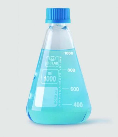 ISOLAB Erlenmeyer Flask, Borosilicate Glass 3.3, 100 ml, White ...