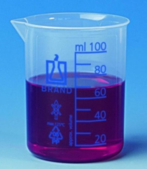 BRAND Beakers, PP, Low Form, 2000 mL, Blue Graduation | John Morris Group