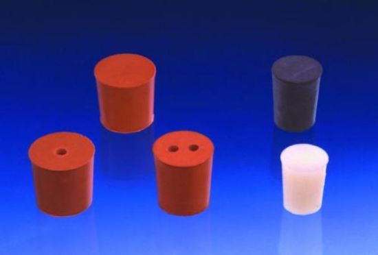 LabFriend Rubber Stopper Red, 19 mmØ Base Diameter, Two Holes, Pack of ...