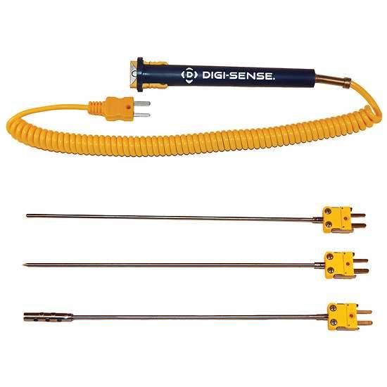 Digi-Sense Type K Detach HandleLock Probe Kit 8IN With Mini Connector ...