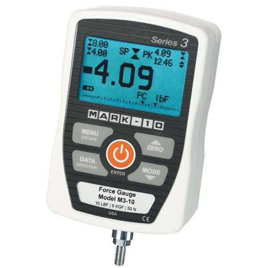 Mark-10 Digital Force Gauge, M3-500, 500 lbF / 250 kgF / 2500 N, USB ...