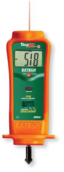 Extech RPM10 Combination Laser Tachometer with Infrared Thermometer ...