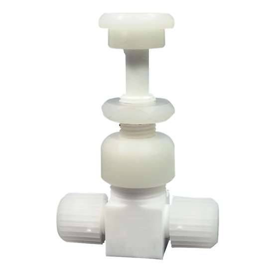Cole-Parmer PTFE Plug Valve 1/4" Tube Compression Connections 0.188 ...