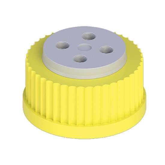 Cole-Parmer VapLock Solvent Delivery Cap FFKM Air Inlet Valve 4x1/4-28 ...
