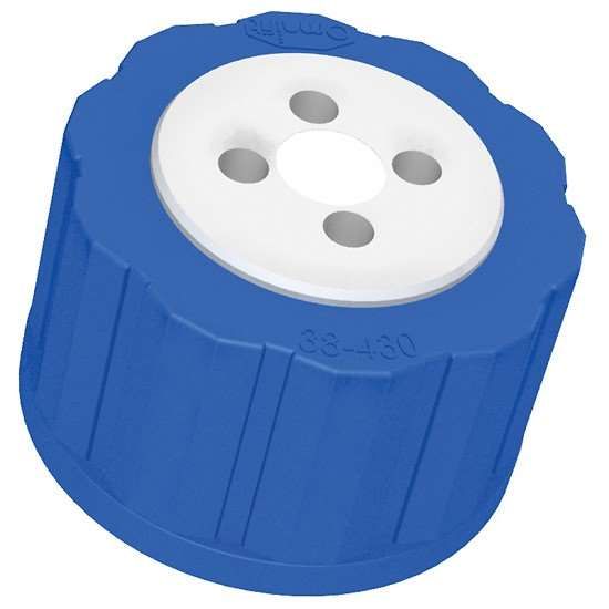 Diba Omnifit T-Series Solvent Bottle Cap, GL38/38-430 (Glass), 4 Luer ...