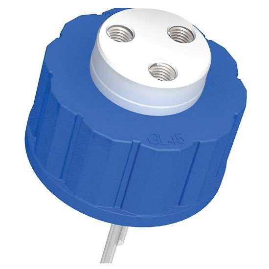 Diba Omnifit Q-Series Solvent Bottle Cap, GL45, 3 UNF(F) Ports without ...