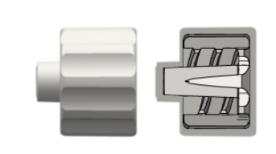 Value Plastics Male Luer Integral Lock Ring Plug, Closed at Luer Tip ...