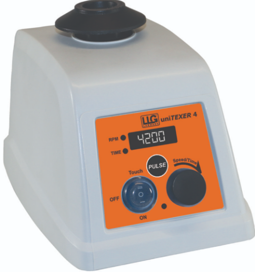 LLG Labware LLG-uniTEXER 4 Digital Vortexer with Conical Tube and Round Disk Attachments, with ...