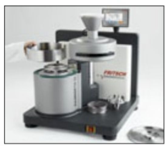 PULVERISETTE 14 instrument without rotor and sieve ring, incl. funnel ...