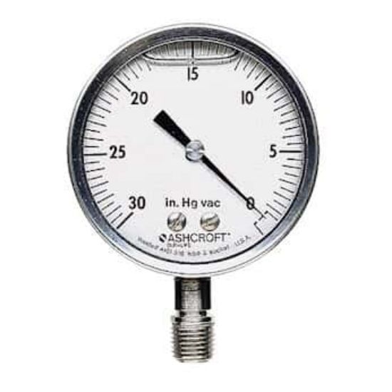 Ashcroft Gauge 2.5 VAC/30P 1/4LM LF SS – SS Filled Compound Gauge 30 ...