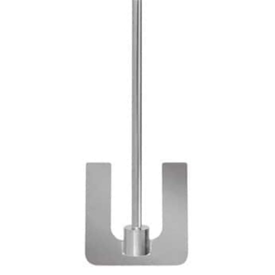 Caframo U-Shaped Mixing Paddle, 5" x 5" Blade, 36"L Stainless Steel ...