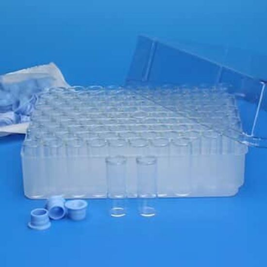 Cole-Parmer Shell Vial Convenience Pack, 4 mL, 15 mm Plug, 100/Pack ...