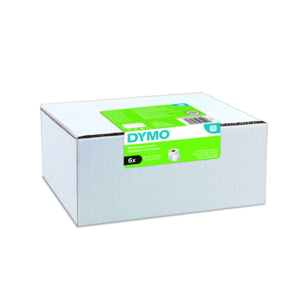 Dymo Original Label for LabelWriter, Big Pack White, Removable, 6 x 1. ...